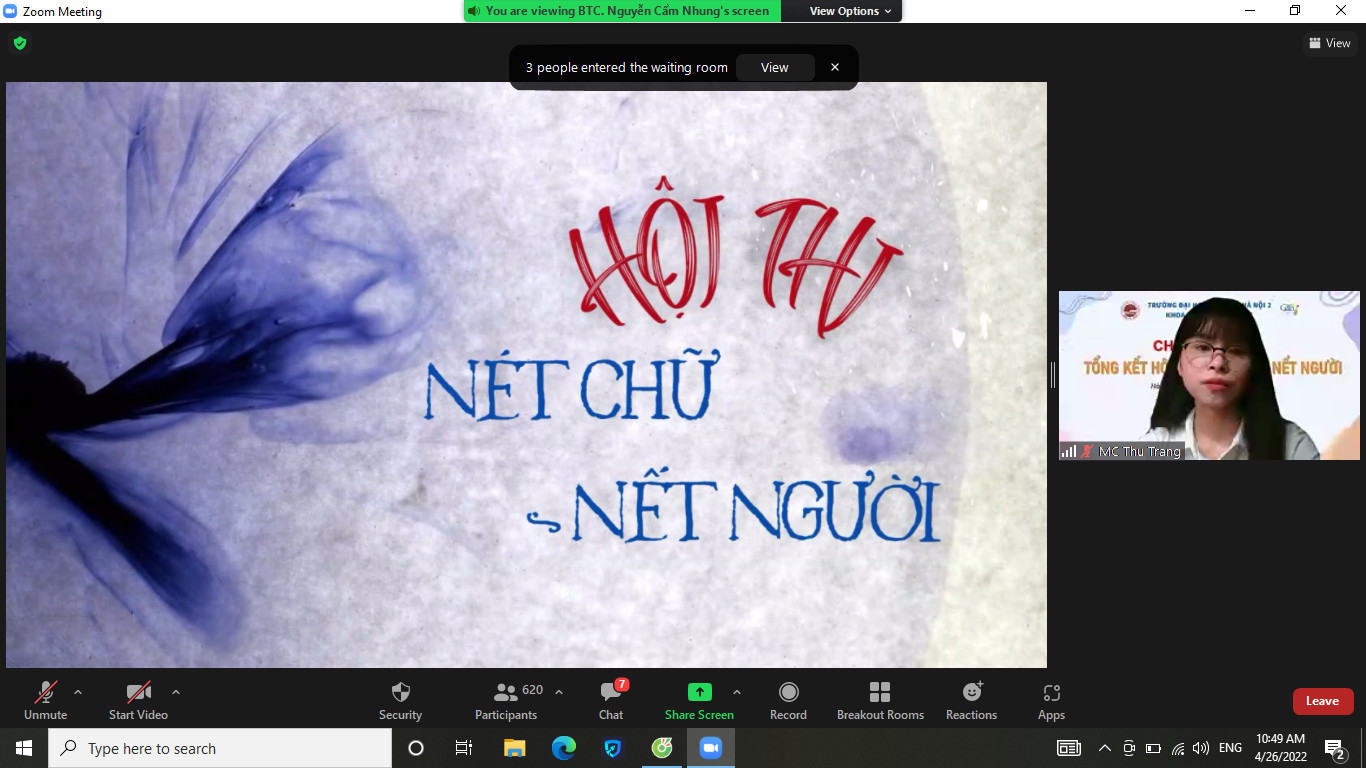 Thông báo về việc tổ chức Hội thi “Nét chữ - Nết người” năm học 2022 - 2023